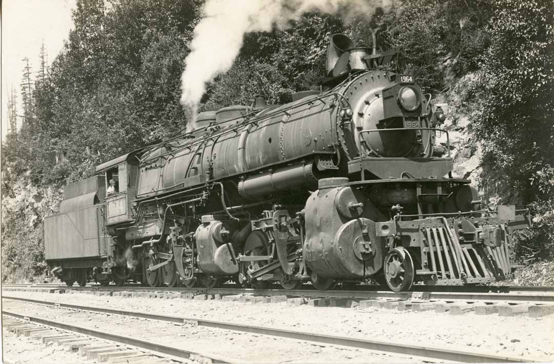 Great Northern Railway steam locomotive 1964 in Washington State in ...